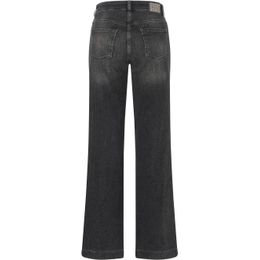 MAC Damen Weite Jeans "WIDE", schwarz, Gr. 40, unifarben, Denim/Jeans, Obermaterial: 89% Baumwolle, 8% Polyester, 3% Elasthan, Jeans, im Five-Pocket