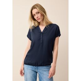 Cecil Damen Shirtbluse, blau, Gr. S, unifarben, Stoff, 100% Viskose, Blusen, aus softer Viskose