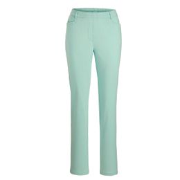 GOLDNER Damen Schlupfhose "Baumwollhose mit Dehnbund", gr&uuml;n, Casual, Gr. 42, Obermaterial: 98% Baumwolle CO. 2% Elasthan EL., Hosen, keine/nicht