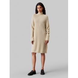 Damen Strickkleid "CHUNKY LOOSE SWEATER DRESS", beige, Gr. XS, Calvin Klein Jeans, unifarben, Strick, Obermaterial: 100% Baumwolle, Kleider, mit