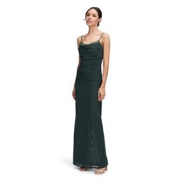 Vera Mont Damen Abendkleid "Damen Abendkleid mit Spitzeneinsatz", grau, Gr. 38, Mesh, Obermaterial: 92% Polyamid, 8% Elasthan. Futter: 92% Polyamid,