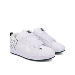 DC Shoes Herren Sneaker "Court Graffik", Gr. 10,5, weiß, 57.05% Leder, 28.2% Synthetikmaterial, 13.87% Polyester, 0.88% Textil, Schuhe