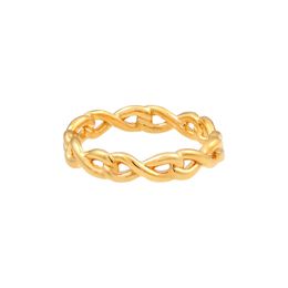 Elli Damen Fingerring "Infinity Unendlichkeit Cut-Out Trend 925 Silber", 56mm, ohne Stein, Silber 925 (Sterlingsilber), 4mm, gold, Silber 925