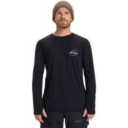 Quiksilver Herren Langarmshirt "Coastal Run", schwarz, Gr. XXL, 66% Polyester, 28% Lyocell, 6% Elasthan, Shirts