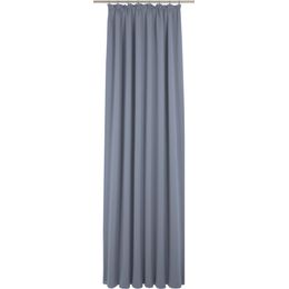 Vorhang WIRTH, B:65cm H:125cm, blau, Jacquard, Baumwolle, Polyester, Wohnzimmer, Gardinen, "Newbury"