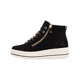 Remonte Damen Sneaker "Remonte Sneaker Veloursleder", Gr. 39, schwarz, Veloursleder, Schuhe