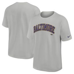 Nike Damen T-Shirt "Nike T-Shirt Baltimore Ravens Nike SS Loose Fit Cotton", grau, Gr. L, 100% Baumwolle, Shirts