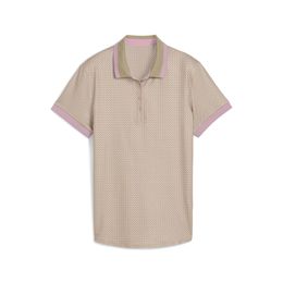 Puma Damen Poloshirt "CLOUDSPUN Micro Spark Golfpolo Damen", beige, Gr. M, bedruckt, Obermaterial: 94% Polyester, 6% Elasthan; Rippe: 95% Polyester,