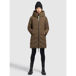 Khujo Damen Steppmantel "DARKA", braun, Gr. XL, unifarben, Web, 100% Polyester, M&auml;ntel