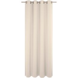Vorhang WIRTH, B:132cm H:175cm, beige, Jacquard, Polyester, Wohnzimmer, Gardinen, "Umea"