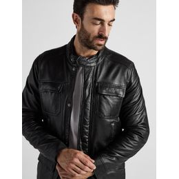 JCC Herren Lederjacke "3102160", schwarz, Gr. 54, Lining: 50% Baumwolle, 50% Polyester. Obermaterial: 100% Lammleder. Wattierung: 100% Polyester.