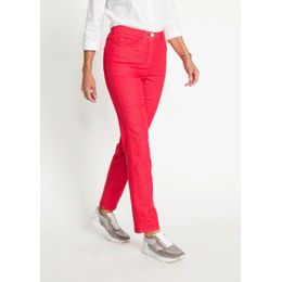 GOLDNER Damen Regular-fit-Jeans "Kurzgr&ouml;&szlig;e Damen Jeans Slim Fit LOUISA mit Stretch-Anteil", rot, Gr. 27, Obermaterial: 70% Baumwolle CO. 27%