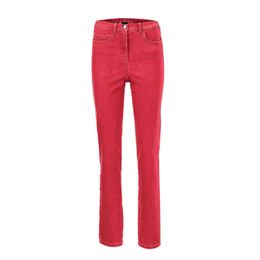 GOLDNER Damen Regular-fit-Jeans "Kurzgr&ouml;&szlig;e Damen Jeans Slim Fit LOUISA, Stretch", rot, Gr. 22, Obermaterial: 70% Baumwolle CO. 27% Polyester PES. 3%
