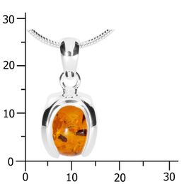 OSTSEE-SCHMUCK Damen Kette mit Anh&auml;nger "OSTSEE-SCHMUCK Kette mit Anh&auml;nger Ute 10 mm", 45cm, Silber 925 (Sterlingsilber), L: 42, silber, Silber 925
