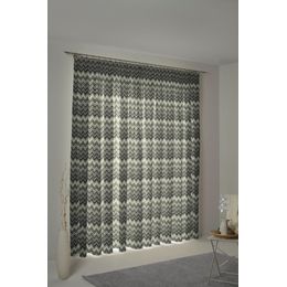 Vorhang WIRTH, B:132cm H:245cm, gr&uuml;n, Jacquard, Baumwolle, Polyester, Wohnzimmer, Gardinen, "Benewitz"