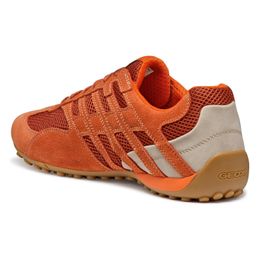 Geox Herren Schnürschuh "U SNAKE ORIGINAL", Gr. 40, orange, Leder, Textil, Schuhe, Schnürschuh, Freizeitschuh, Trekking Sneaker mit Lederinnensohle