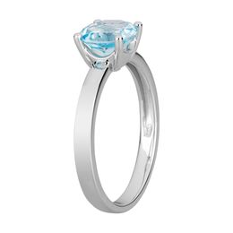 OROLINO Damen Fingerring "Gold 585 mit Blautopas (beh.) Sky blue", 056 (17,8), Gold, wei&szlig;, Gold, Fingerringe