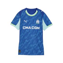 Puma Damen Trainingsshirt "Olympique de Marseille 25/26 Ausweichtrikot Damen", blau, Gr. XL, Obermaterial: 100% Polyester; Rippe: 97% Polyester, 3%
