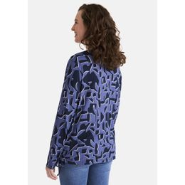 STOOKER WOMEN Damen Langarmshirt "CARA Langarmshirt Rundhals", blau, Gr. M, Feinstrick, 96% Polyester, 4% Elasthan, Shirts, Langarmshirt Rundhals