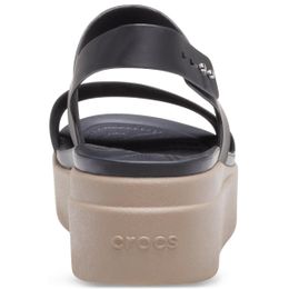 Crocs Damen Keilsandalette "Brooklyn Low Wedge", Gr. 38, schwarz, Croslite , Schuhe, Sommerschuh, Sandale, Keilabsatz, mit modischer Plateausohle