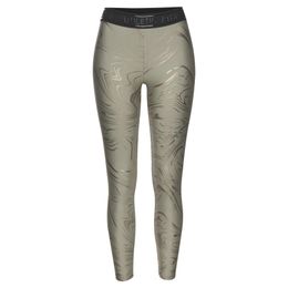 active by Lascana LASCANA ACTIVE Damen Funktionsleggings, rosa, Gr. XS, bedruckt, gemustert, gl&auml;nzend, Obermaterial: 85% Polyester, 15% Elasthan, Hosen, Sportleggings