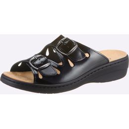 CLASSIC Damen Pantolette, Gr. 36, schwarz, Lackleder, Schuhe