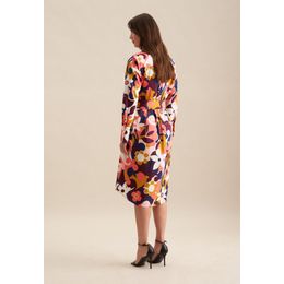 Seidensticker Damen Sommerkleid "Schwarze Rose", rosa, Gr. 48, gebl&uuml;mt, 100% Baumwolle, Kleider, Langarm Kragen Floral