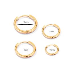 Firetti Damen Single-Creole "Schmuck Geschenk Ohrschmuck einzeln Classic", 16, Edelstahl, gold, Edelstahl, Ohrringe
