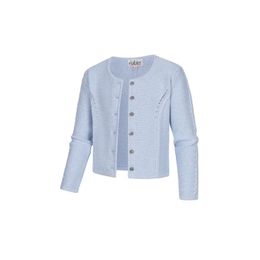 N&uuml;bler N&Uuml;BLER M&auml;dchen Strickjacke "Kinderstickjacke Amira", blau, Gr. 128, Obermaterial: 50% Baumwolle CO. 50% Polyacryl PAN., Jacken