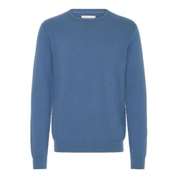 Blend Herren Strickfleece-Pullover "Strickpullover BHREDHILL CREW NECK KNIT NOOS", blau, Gr. L, Obermaterial: 100% Baumwolle CO., Pullover