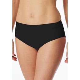 Schiesser Damen Slip "Unique Micro", Gr. 44, schwarz, Obermaterial: 70% Polyamid, 30% Elasthan, Unterhosen, weicher Bund, elastische Wirkware