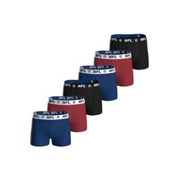 NFL Herren Boxershorts "Boxershort NFL SHIELD 6pk Boxers 6er Pack", Gr. L, schwarz, Obermaterial: 95% Baumwolle CO. 5% Elasthan EL., Unterhosen