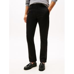 Tommy Hilfiger Herren Chinohose "CORE DENTON ESSENTIAL", schwarz, Gr. 34, unifarben, Twill, Obermaterial: 97% Baumwolle, 3% Elasthan, Hosen, Straight