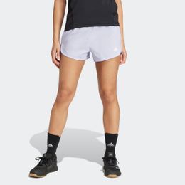 Damen Shorts "PACER WVN HIGH", lila, Gr. XS, adidas Performance, Obermaterial: 100% Polyester, Hosen, Woven Trainingsshorts mit hohem Bund
