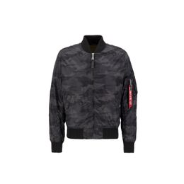 Herren Bomberjacke "MA-1 TT Camo Light", schwarz, Gr. L, Alpha Industries, Obermaterial: 100% Nylon, Futter: 100% Nylon, Jacken