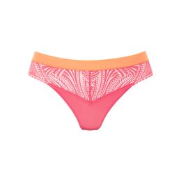 s.Oliver Damen String "Clemence", Gr. 36, orange, Spitze, Obermaterial: 87% Polyamid, 13% Elasthan, Unterhosen, mit modischem Bund und graphischer
