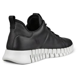 Ecco Herren Sneaker "GRUUV M", Gr. 46, schwarz, Glattleder, Schuhe, Freizeitschuh, Halbschuh, mit herausnehmbarer Dual-Fit-Innensohle