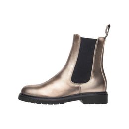 Nero Giardini Damen Stiefelette "Nero Giardini Stiefelette Leder/Textil", Gr. 39, gold, Leder, Textil, Schuhe