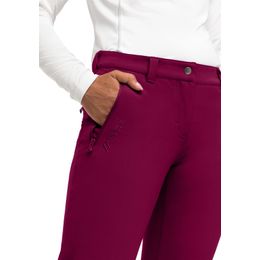 Maier Sports Damen Funktionshose "Helga slim", pink, Gr. 38, 90% Polyester, 10% Elasthan, Hosen, warme Damen Outdoorhose, robuste Wanderhose, Slim Fit