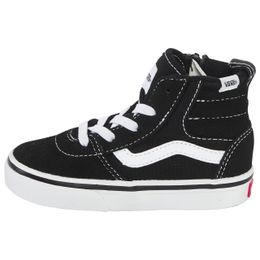 Vans Kinder Sneaker "ASHWOOD HI DECON SIDE ZIP", Gr. 24, schwarz-wei&szlig;, Leder, Synthetik, Textil, Schuhe, f&uuml;r Kinder