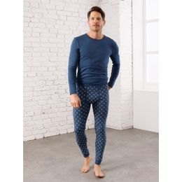 wäschepur WÄSCHEPUR Herren Lange Unterhose, Gr. 5, blau, 100% Baumwolle, Unterhosen