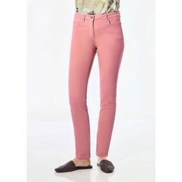 GOLDNER Damen Regular-fit-Jeans "Lange Freizeithose BELLA mit Formbund", rosa, Gr. 48, Obermaterial: 65% Baumwolle CO. 31% Polyester PES. 4% Elasthan