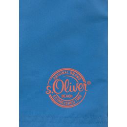 s.Oliver Kinder Badeshorts, blau, Gr. 110, Polyester, Badehosen, mit seitlichem Logodruck