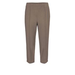 GOLDNER Damen Caprihose "Trageangenehme 7/8-Rippenhose", beige, Gr. 42, Obermaterial: 100% Polyester COOLMAX PES(Coolmax)., Hosen