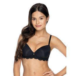 Viania Damen Schalen-BH "Schalen BH mit B&uuml;gel Ava", Gr. 75, schwarz, Stoff, Obermaterial: 65% Polyamid PA. 26% Polyester PES. 9% Elasthan EL., BHs