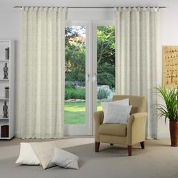 Vorhang WIRTH, B:132cm H:255cm, grau, Jacquard, Baumwolle, Polyester, Wohnzimmer, Gardinen, "Gospic"