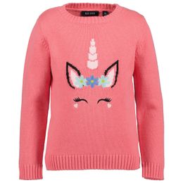 Blue Seven Jungen Strickpullover, rosa, Gr. 98, bedruckt, Strick, Obermaterial: 100% Baumwolle, Pullover