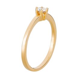 OROLINO Damen Fingerring "Gold 750 mit nat&uuml;rlichem Brillant 0,25ct.", 058 (18,5), 0,25 SI = kleine Einschl&uuml;sse, Gold, gelb, Gold, Fingerringe