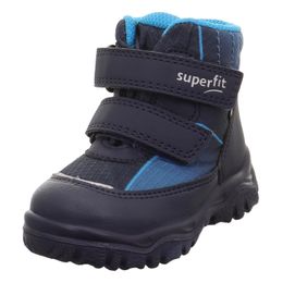 Superfit Mädchen Winterboots "HUSKY WMS: Mittel", Gr. 23, blau, Lederimitat, Polyester, Basic, Schuhe, Snowboots mit wasserdichtem GORE TEX,