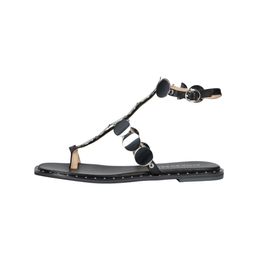 Alma en Pena Damen Zehentrenner "Alma en Pena Zehensteg Leder", Gr. 37, schwarz, Leder, Schuhe